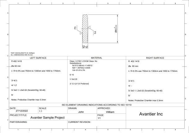How to Read an Optical Drawing - Avantier Inc.